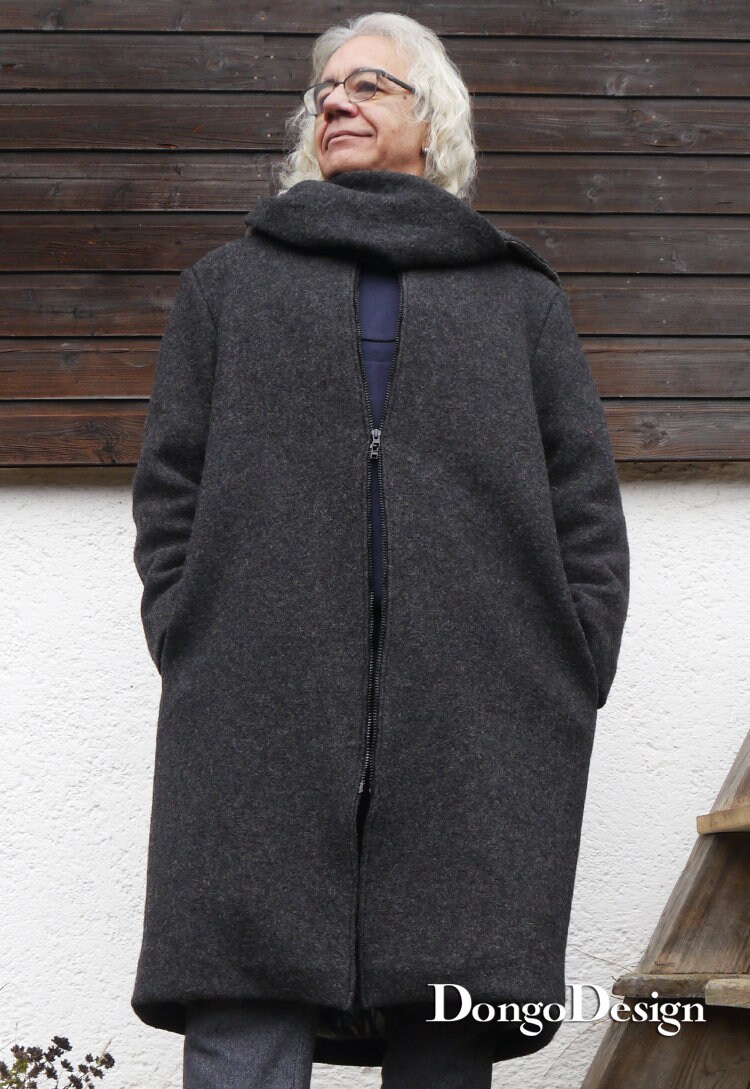 PDF Sewing Pattern E-book Mens Coat Alexander With Hood and Sewing ...
