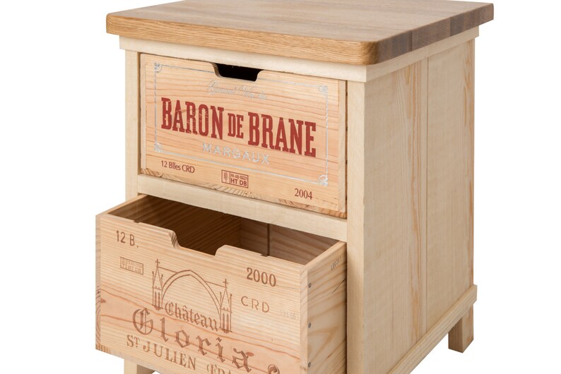 Rustic Wine Box Bedside Table Handmade - Etsy
