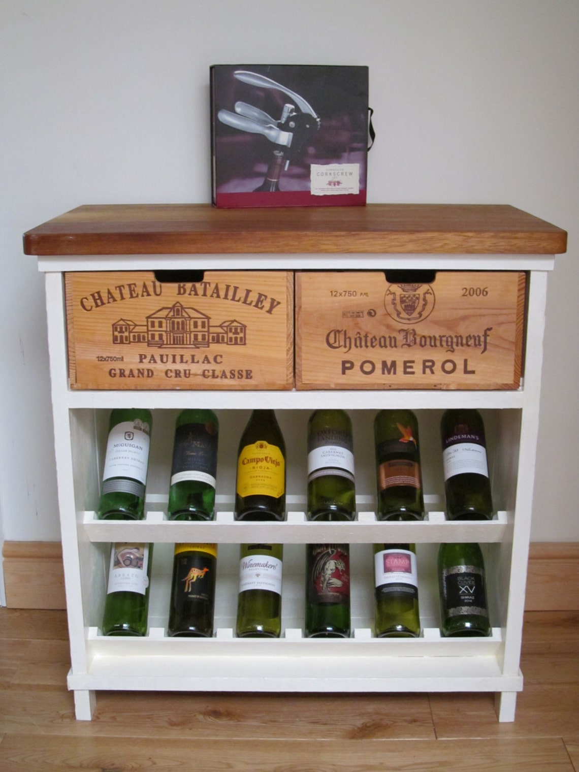 Painted Rustic Wine Rack - Etsy