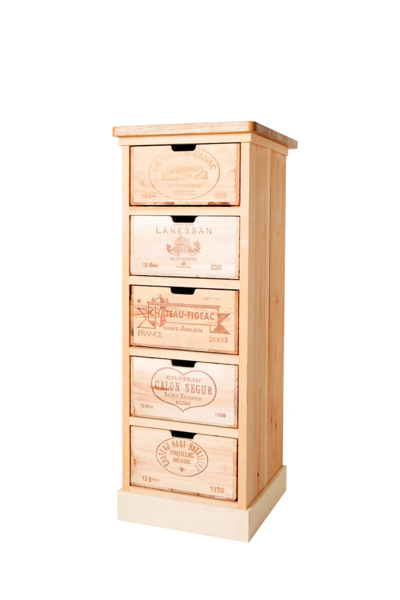 Handmade Rustic Wine Box Chest of Drawers - Etsy