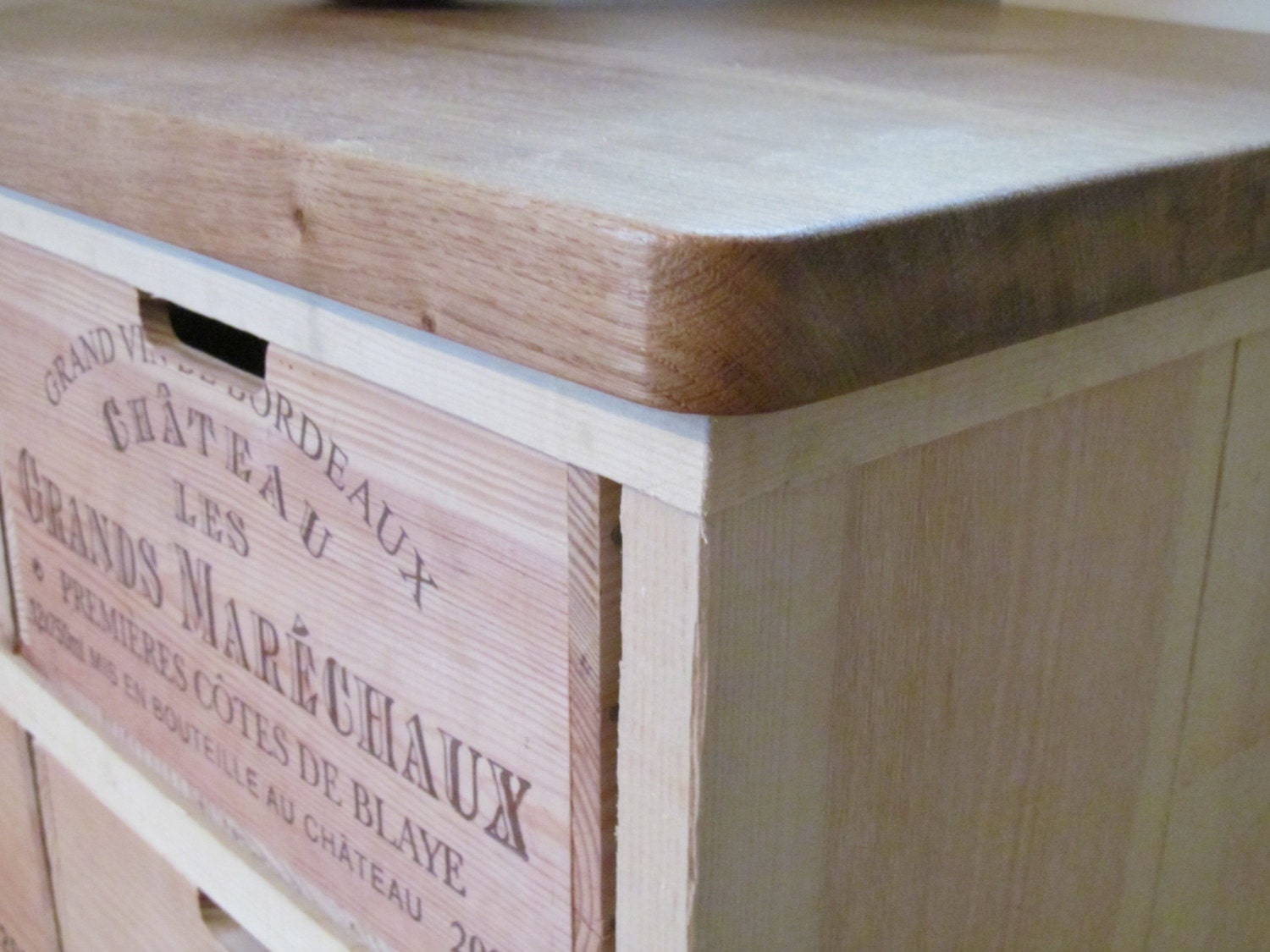 Oak Storage Chest of Drawers / Cabinet Made With Rustic Wine - Etsy