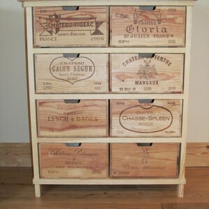 Chest of Drawers, 8 Wine-box-drawers - Etsy