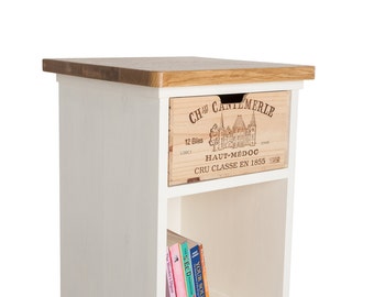 Rustic Wine Box Bedside Table Handmade | Etsy