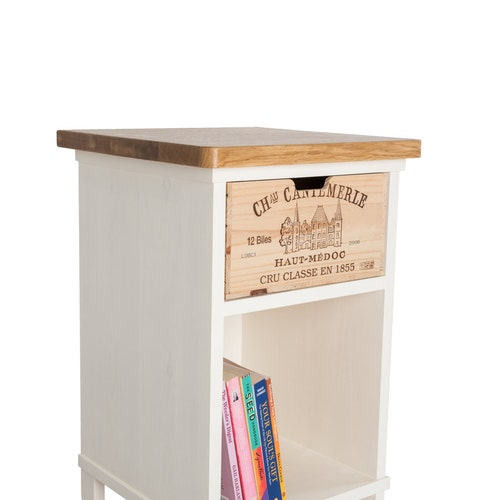 Rustic Wine Box Bedside Table Handmade | Etsy