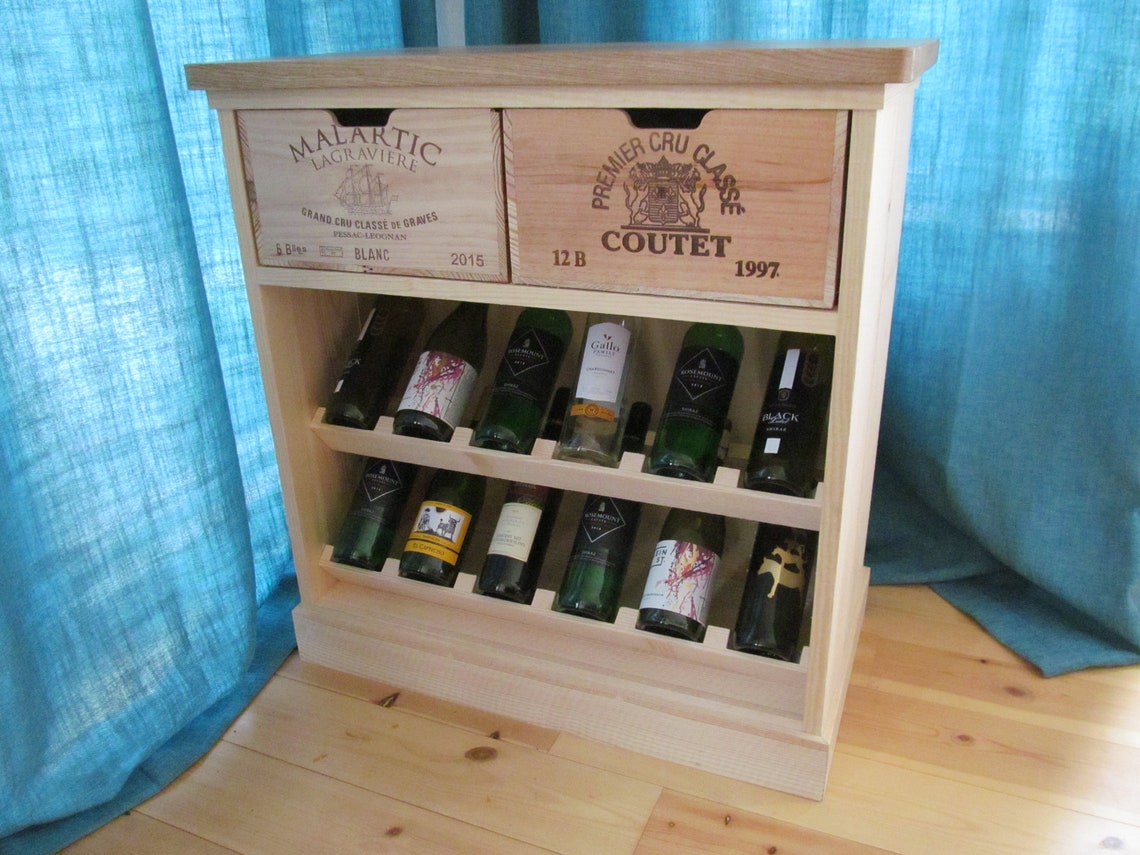 Handmade Rustic Wine Rack - Etsy UK
