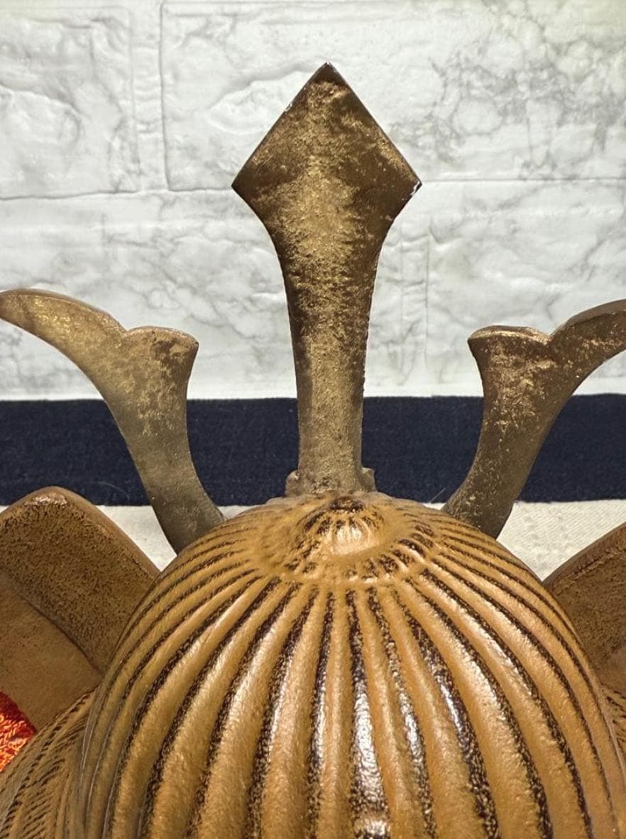 Used Japanese Samurai Kabuto Helmet Ornament Iron Metal Vintage ...
