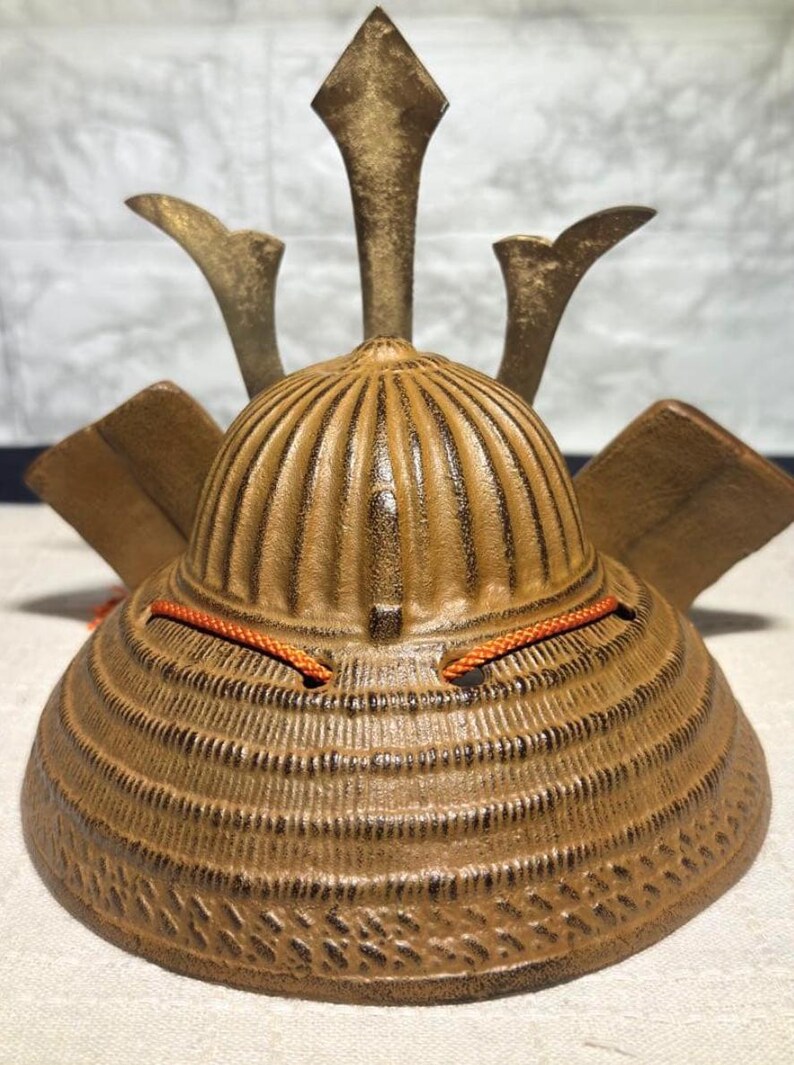 Used Japanese Samurai Kabuto Helmet Ornament Iron Metal Vintage ...