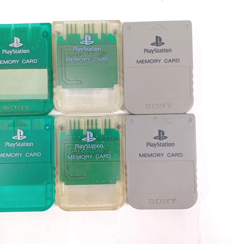 Used Sony Original PS1 Memory Card Lot of 10 Genuine Playstation 1 ...