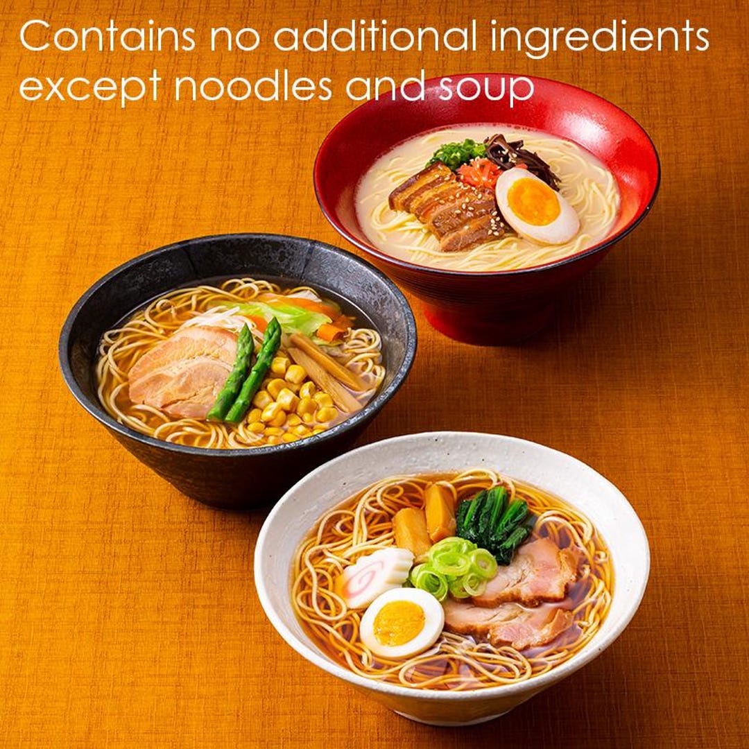 Ramen Soup Set With Japanese Noodles – Tonkotsu, Miso, Soy Sauce – 3 ...