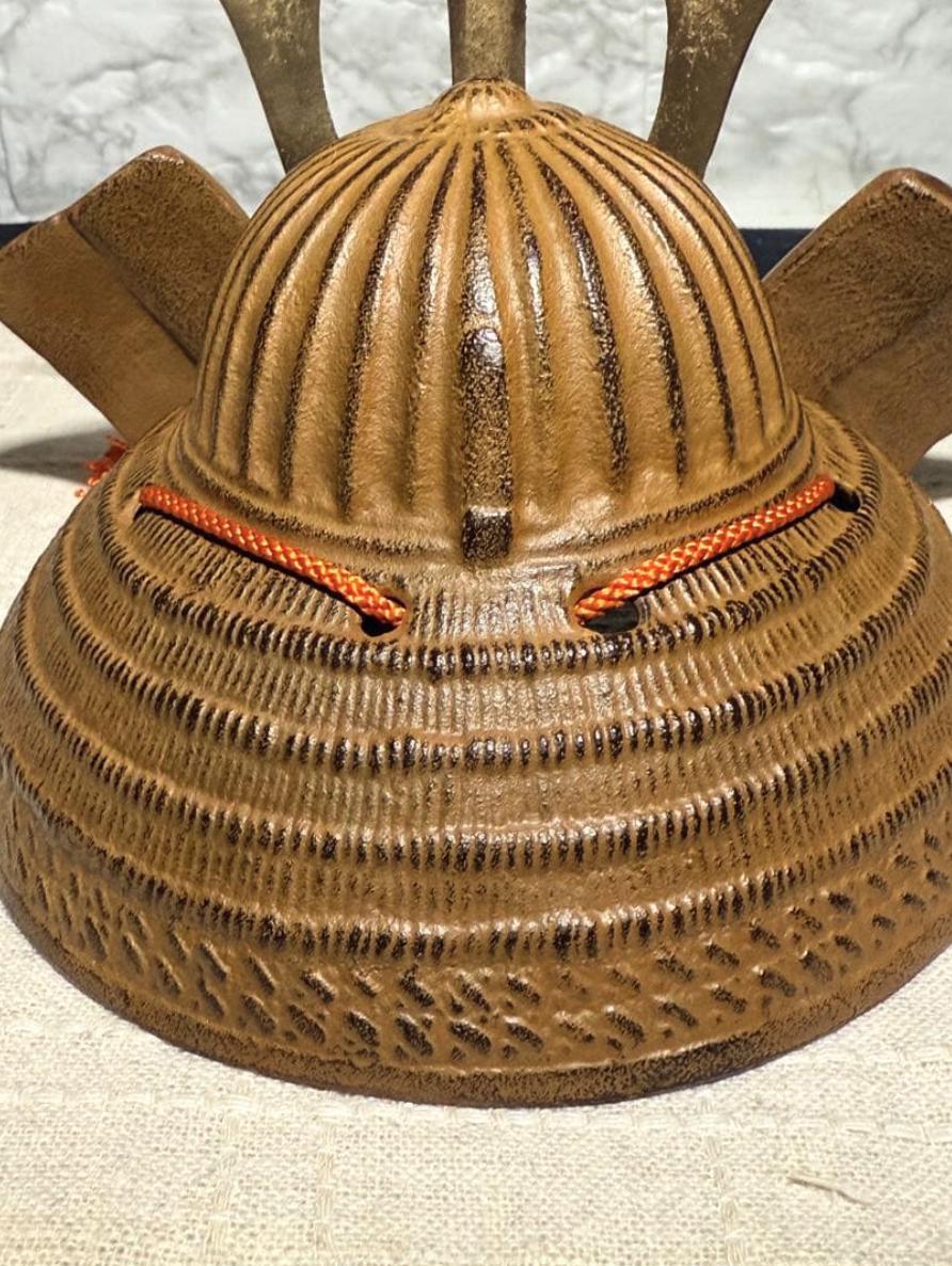 Used Japanese Samurai Kabuto Helmet Ornament Iron Metal Vintage ...
