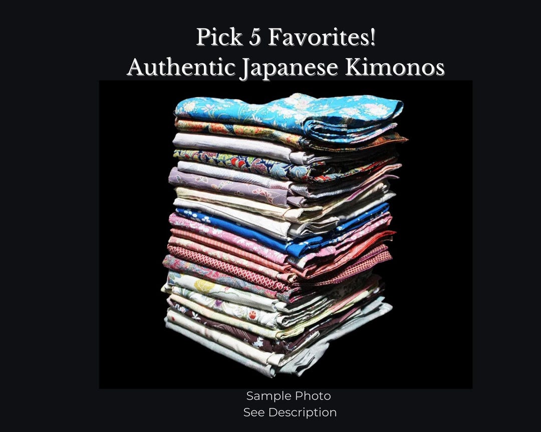 Pick 5! Japanese Kimono Set – Pre-owned Women's Kimonos – Vintage-inspired Styles – Japan Import ...