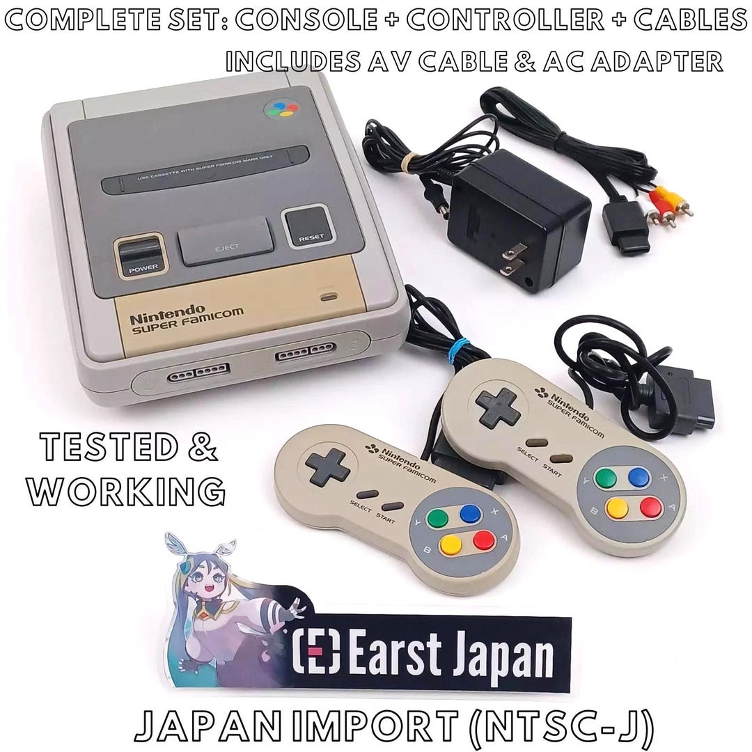 Used Nintendo Super Famicom SFC Console | Japanese SNES NTSC-J | Tested ...