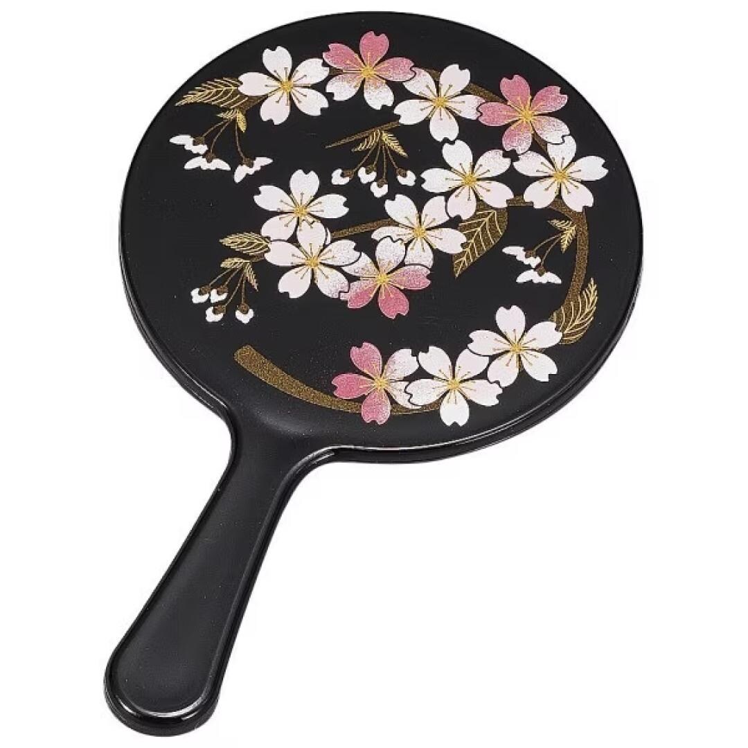 New Japanese Makie Art Hand Mirror Sakurano Black Cherry Blossom ...