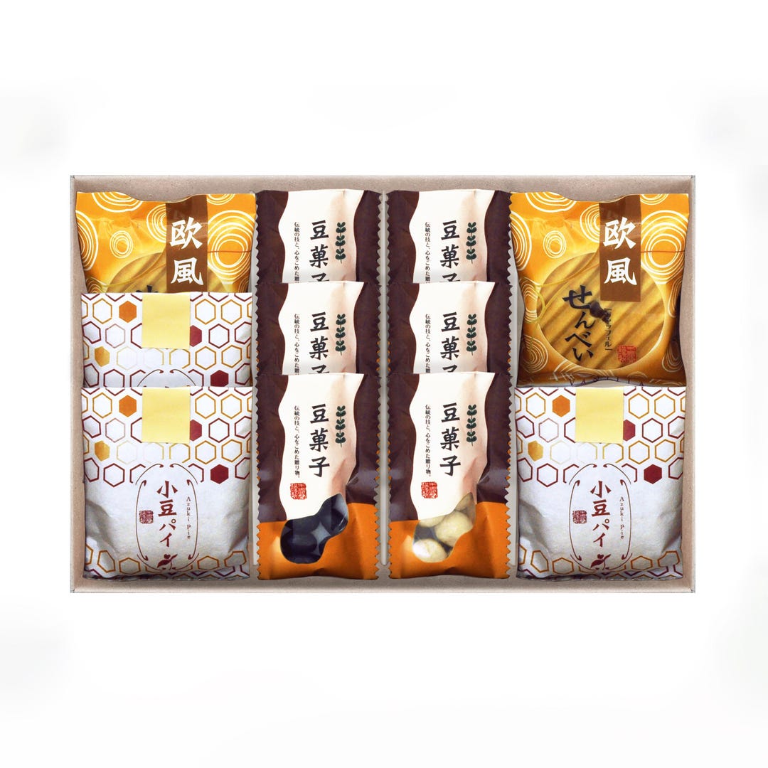 Adzuki Bean Pie Sweet Rice Cracker Mame Snack Japanese Sweets Made in ...