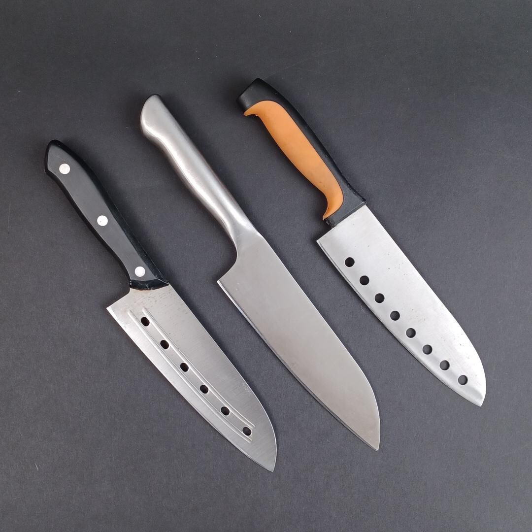 Used Sharpened Santoku 3 Pcs Kitchen Knife Set Made in Japan| Forgot ...