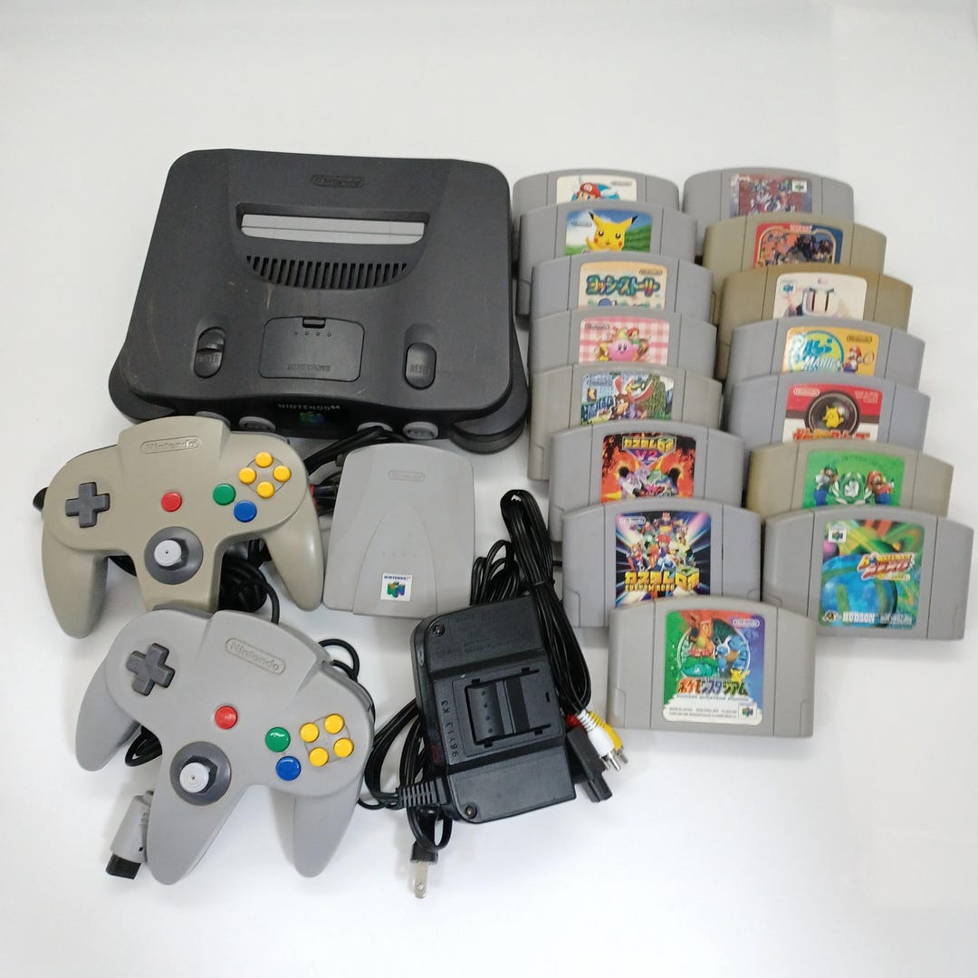Nintendo 64 N64 Console Bundle Lot of 15 All Popular Softwares NTSC-J ...