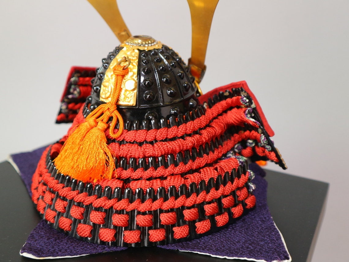 Display Samurai Kabuto with Original Trunk Japanese Antique | Etsy