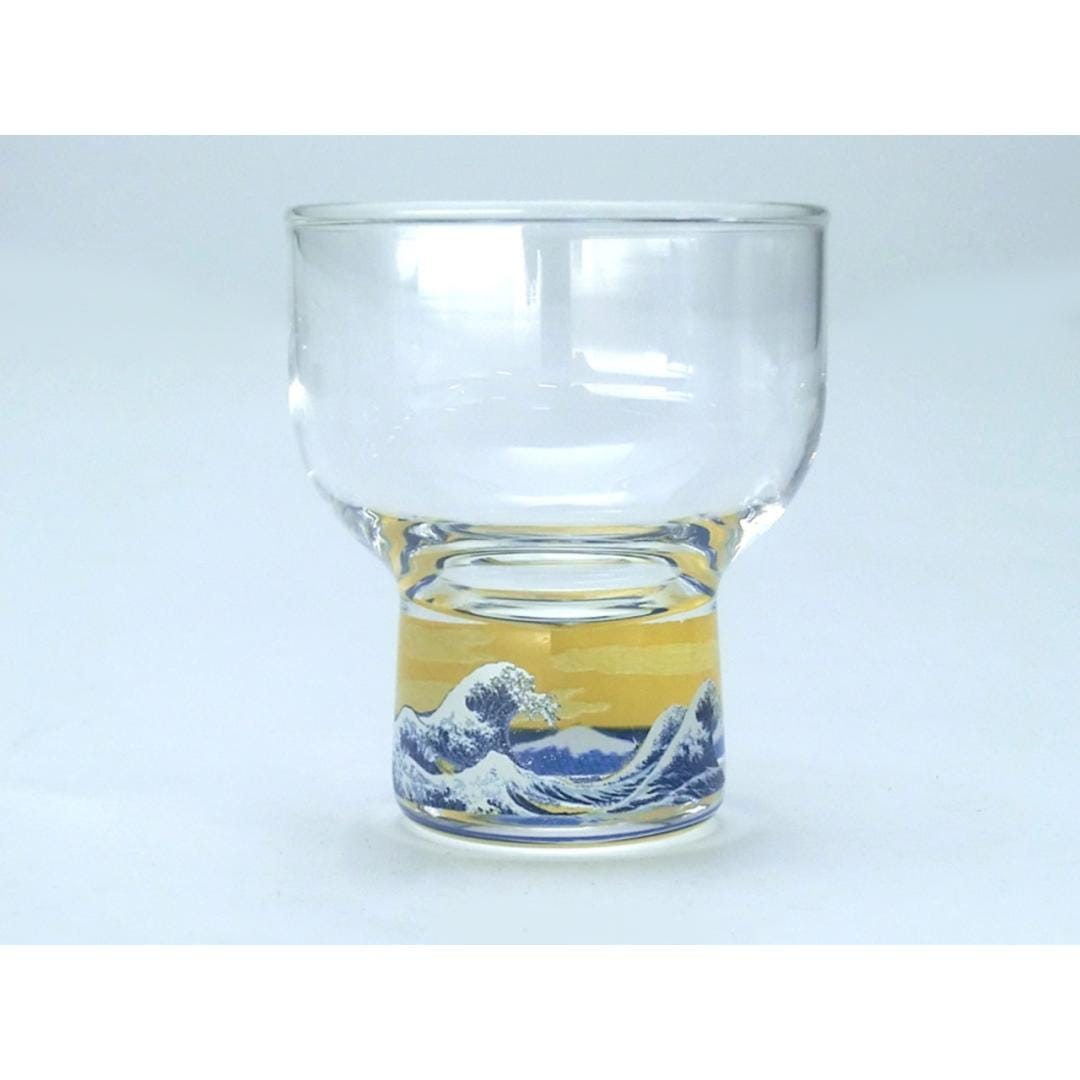 Hokusai Great Wave & Mount Fuji Sake Glass Cup Ukiyoe Kikou Japanese ...