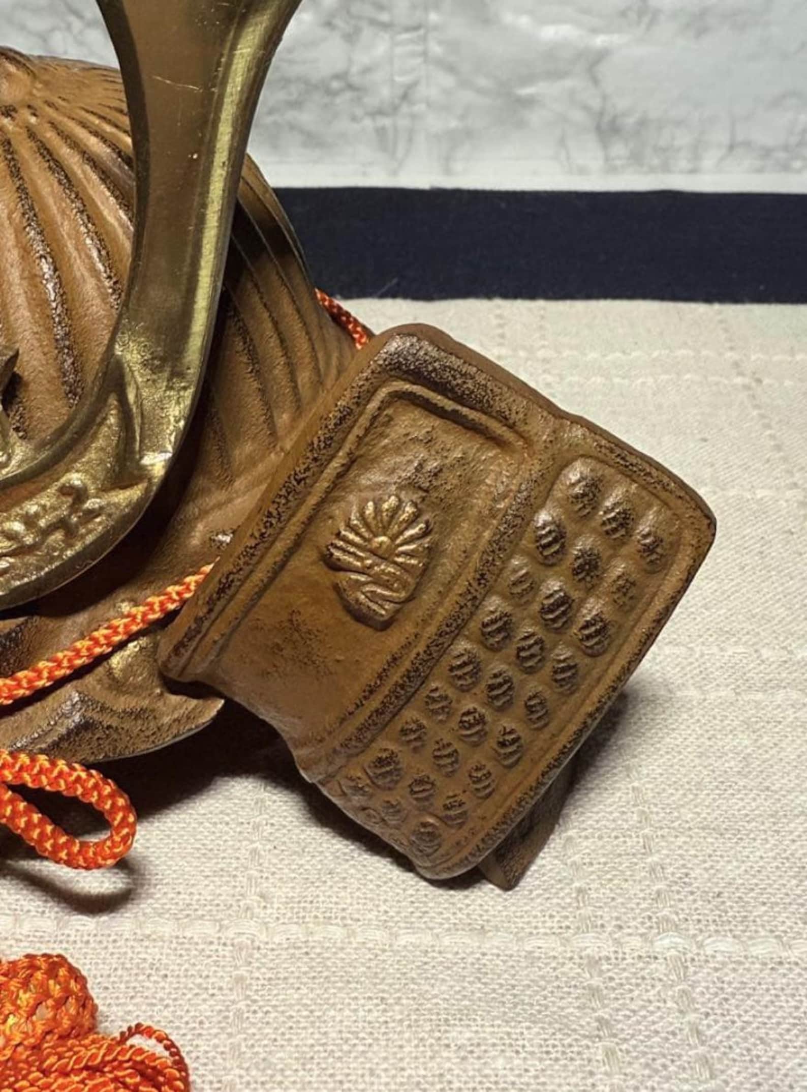 Used Japanese Samurai Kabuto Helmet Ornament Iron Metal Vintage ...