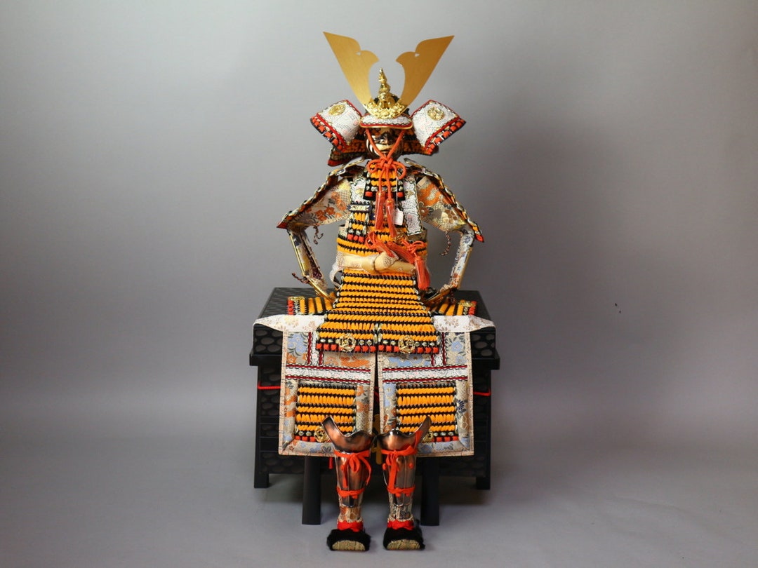 Used Display Miniature Samurai Armor With Original Trunk, Japanese ...