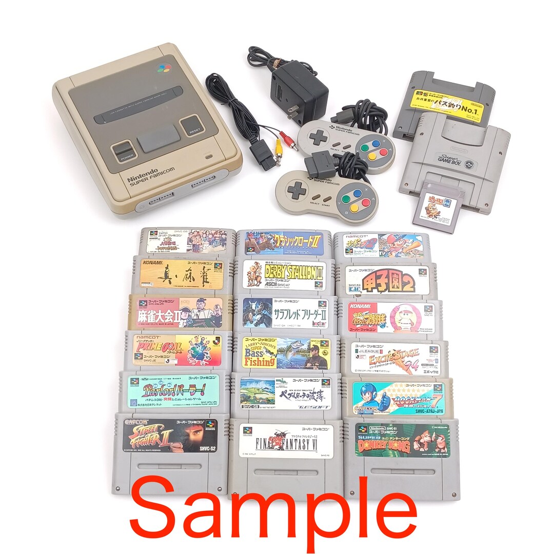 Nintendo Super Famicom SFC Console Bundle 20 Softwares Japanese NTSC-J ...