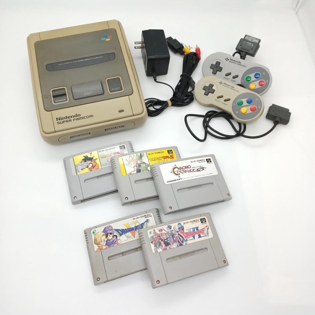 Used Nintendo Super Famicom SFC Console 5 Softwares All Akira Toriyama ...