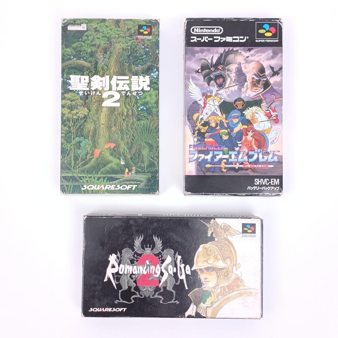 Nintendo Super Famicom SFC Secret of Mana Romancing Sa Ga 3 Pcs NTSC-J ...
