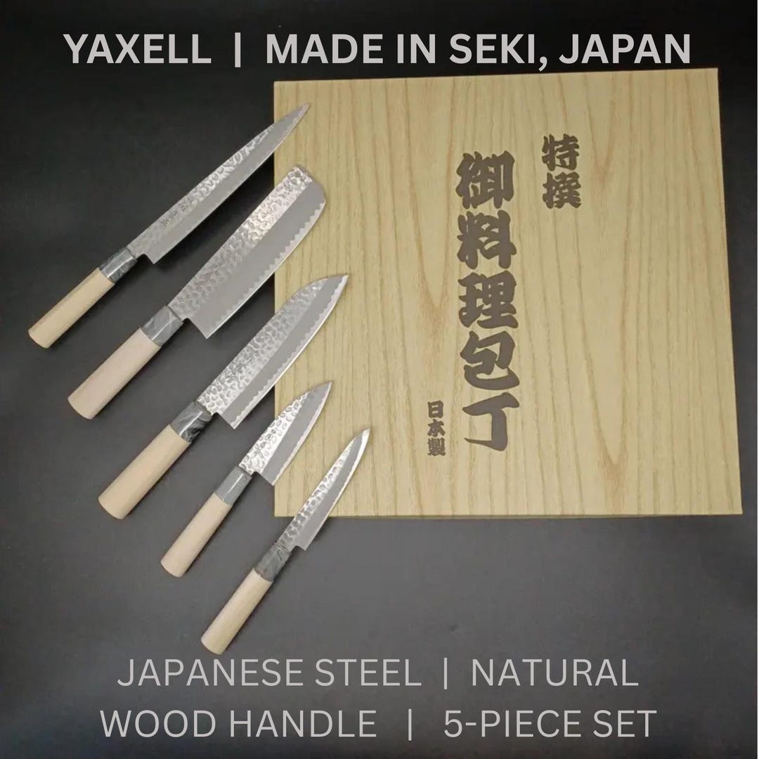 Yaxell 5-piece Japanese Knife Set – Made in Seki, Japan | Sashimi ...