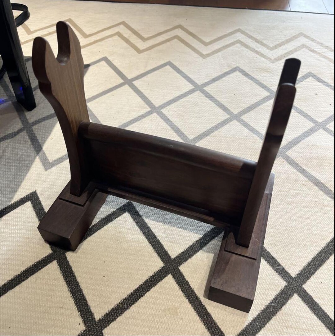 Used Japanese Katana Stand, Hand-carved Rosewood Tanto Stand for ...