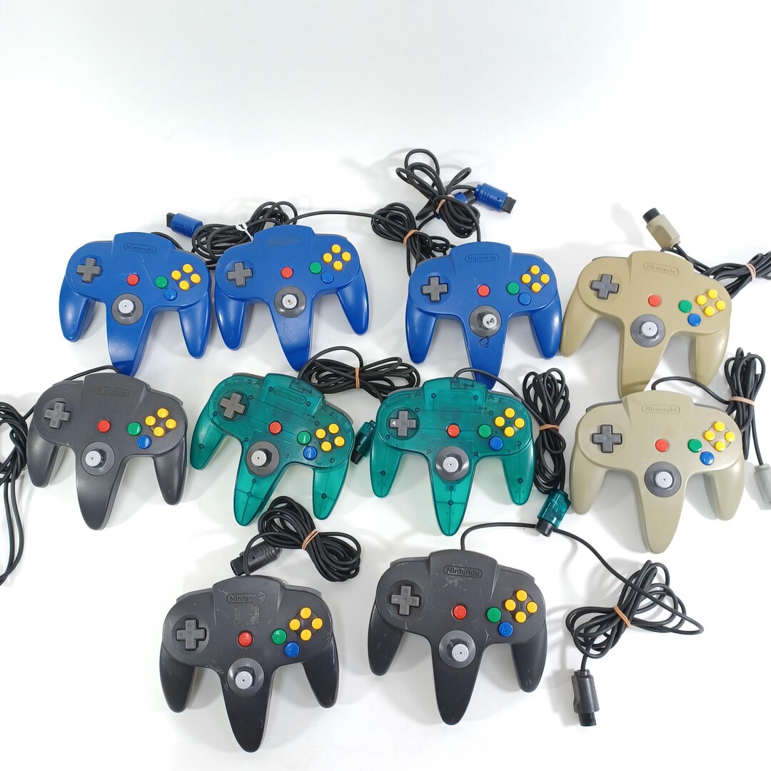 Used Official Nintendo 64 N64 Controller Lot of 10 – OEM SHVC-004 ...