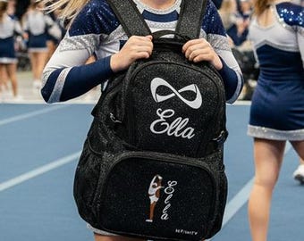 blue glitter nfinity backpack