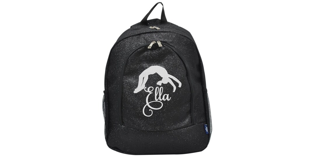Black Glitter Backpack Large, Gymnastics Backflip Back Handspring - Etsy