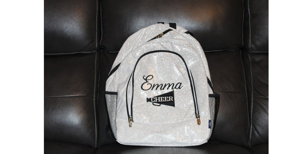 Cheer Megaphone Glitter Backpack, Large Personalized Backpack - Etsy