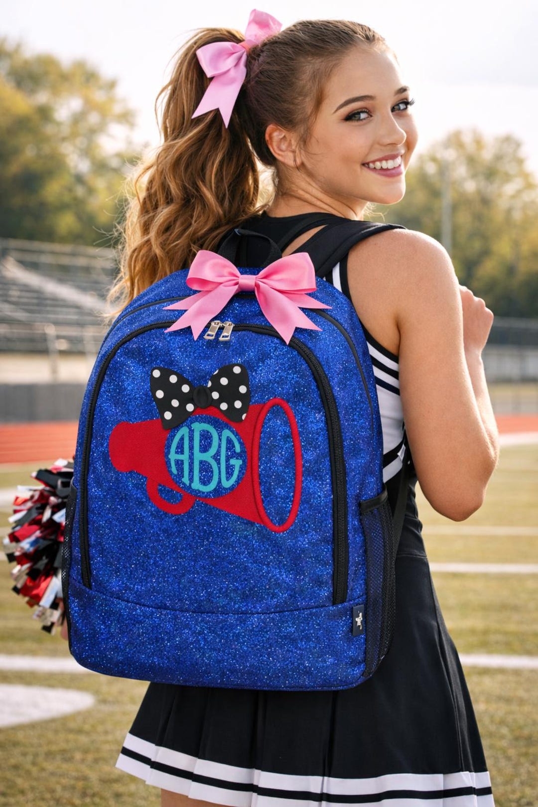 Personalized Cheer Backpack With Monogram, Custom Initial Cheer Bag ...