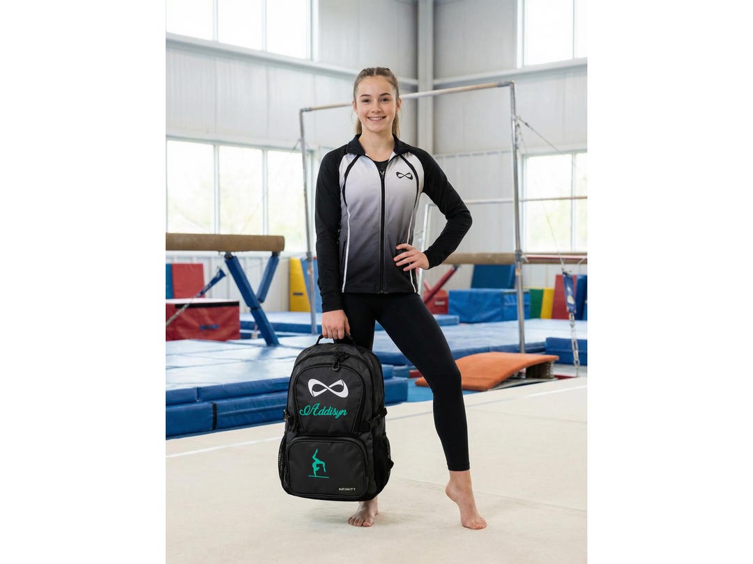 Personalized Nfinity Gymnastics Backpack | Custom Gymnast Silhouette ...