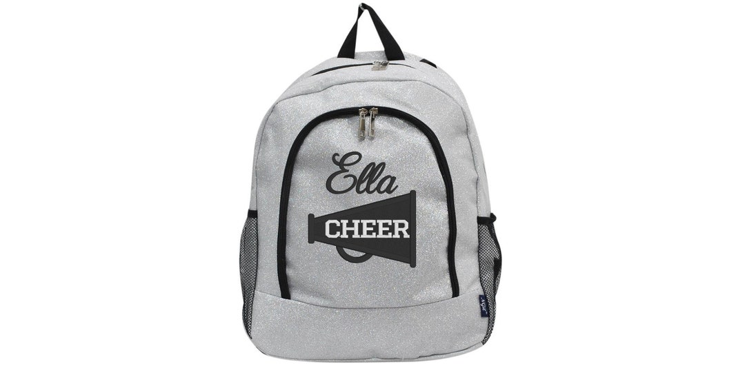 Sivler Glitter Large Backpack, Megaphone Cheerleader - Etsy