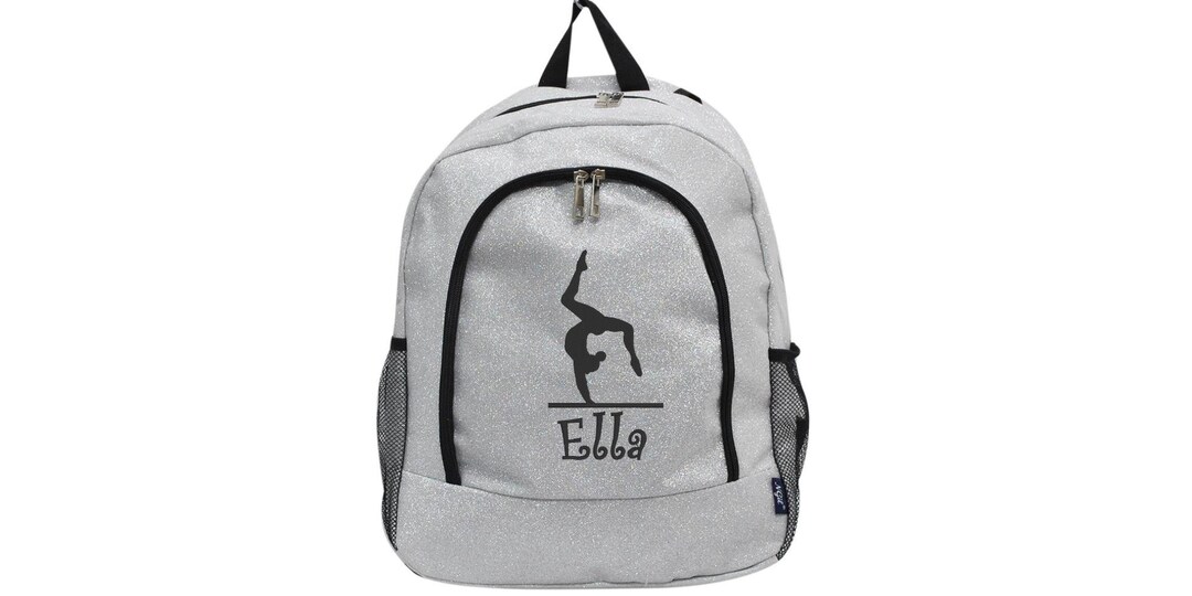 Silver Glitter Backpack Large Gymnastics Gymnast - Etsy