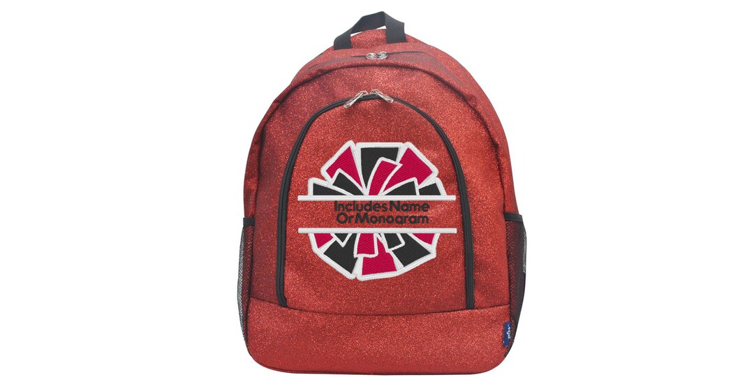 Red Glitter Backpack Large, Split Pom Cheerleader - Etsy
