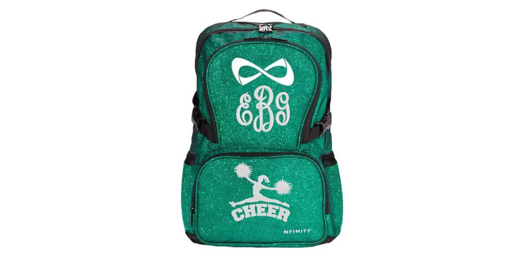 Sparkle Glitter Cheerleader Backpack Green With Name Monogram - Etsy