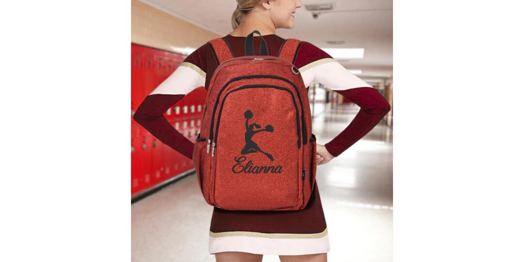 Vibrant Large Red Glitter Backpack for Cheerleaders - Etsy