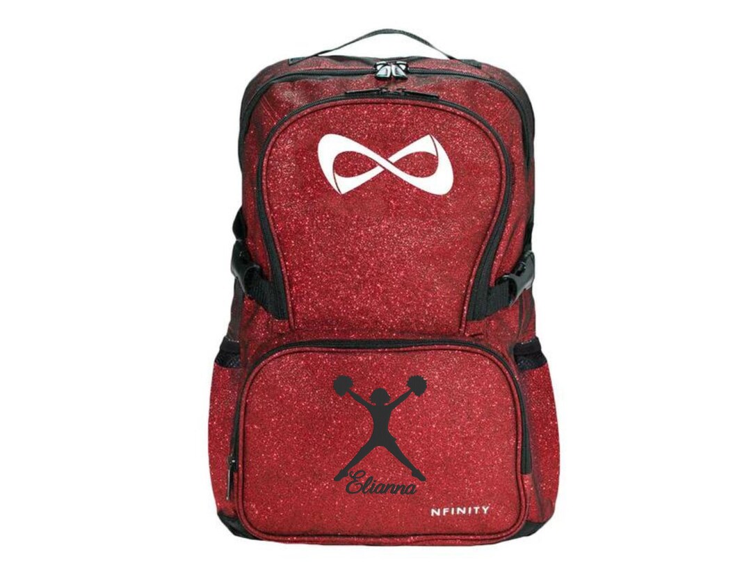 Personalized Red Nfinity Backpack, Cheer Bag With Name, Glitter ...