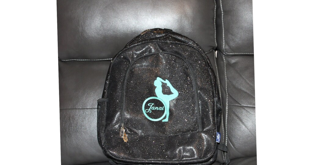 Toe Touch Gymnast Dance Cheer Glitter Backpack, Large Personalized ...