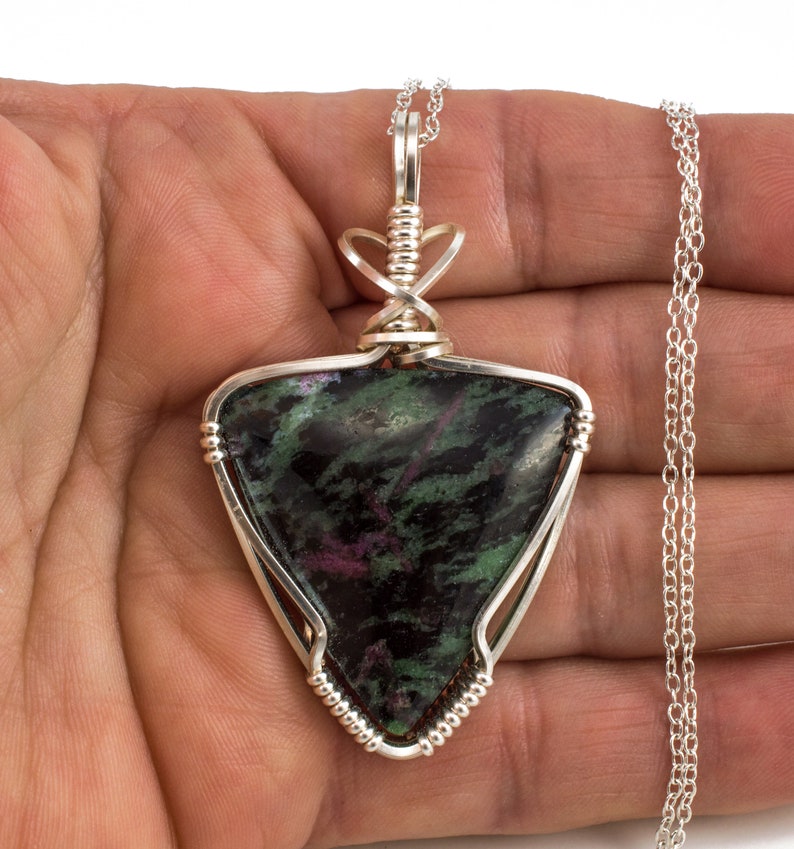 Ruby Zoisite Wire Wrapped Pendant Wire Wrap Jewelry Ruby - Etsy