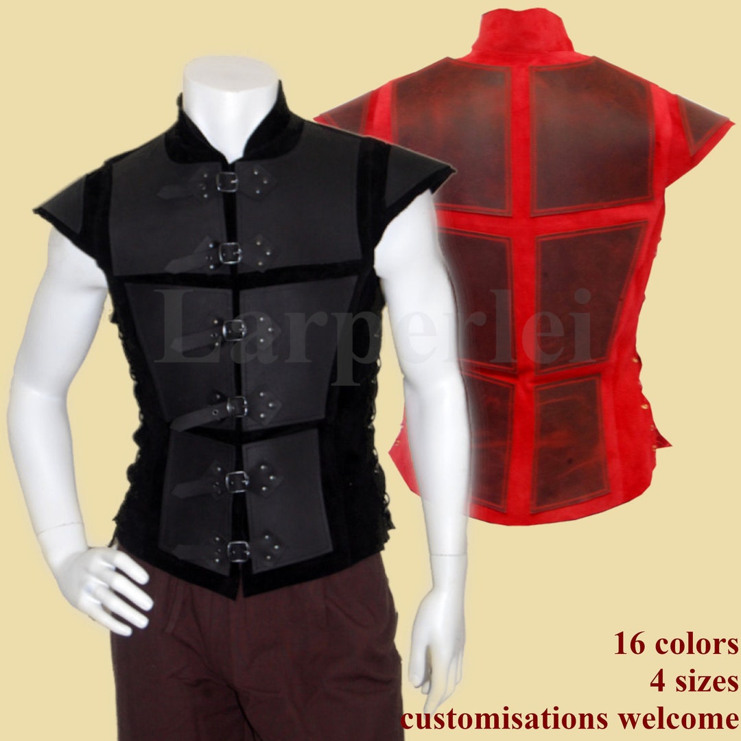 Reinforced Jerkin for Men, Made of Leather, Larp, Fantasy - Etsy