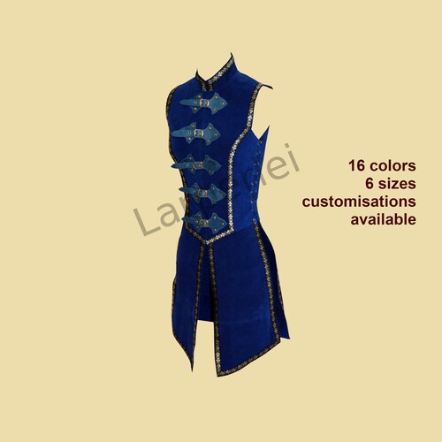 Long Elvish Surcoat for Women Made of Leather Larp - Etsy