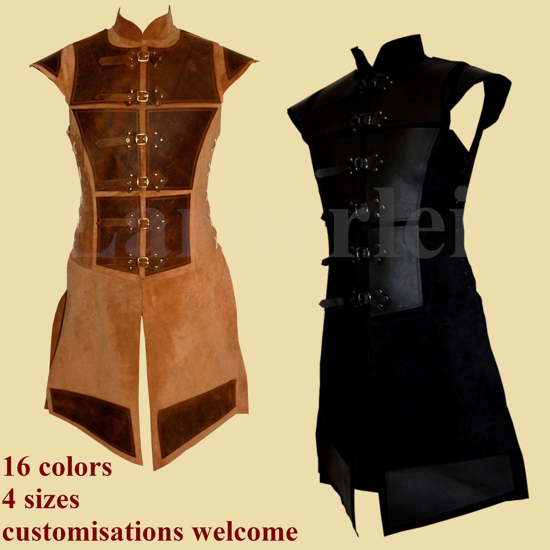 Reinforced Leather Surcoat for Men, Larp, Medieval - Etsy