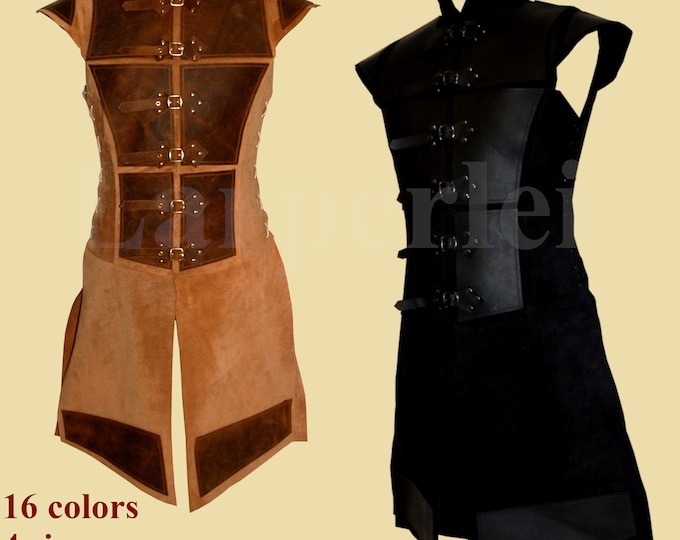 Reinforced Leather Surcoat for Men, Larp, Medieval - Etsy