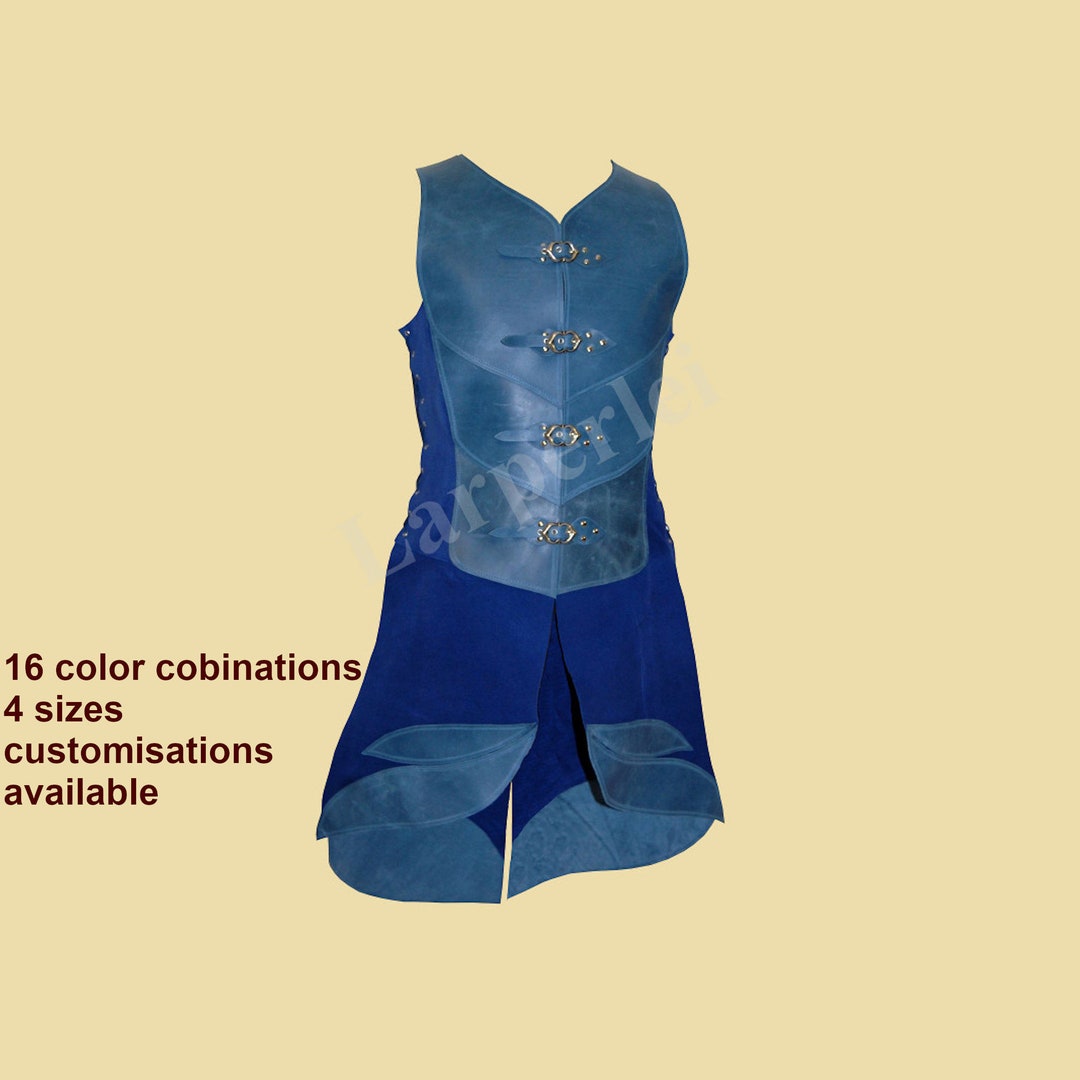 Elvish Warrior Leather Surcoat for Men Larp Fantasy - Etsy