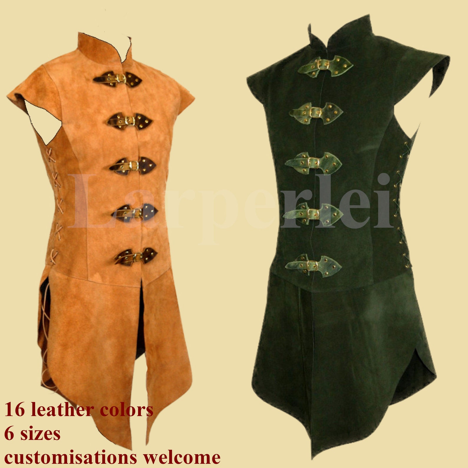 Surcoat for Men, Made of Leather, Larp, Fantasy, Medieval Tunic - Etsy