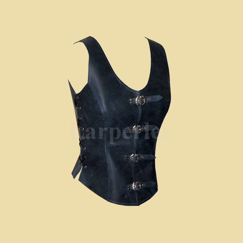 Solid Jerkin for Women Made of Leather Larp Medieval - Etsy